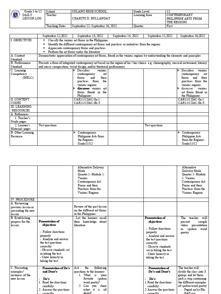 Cpar DLL - Week 4 | Download Free PDF | Learning | Teachers Cpar DLL - Week 4 | Download Free PDF | Learning | Teachers