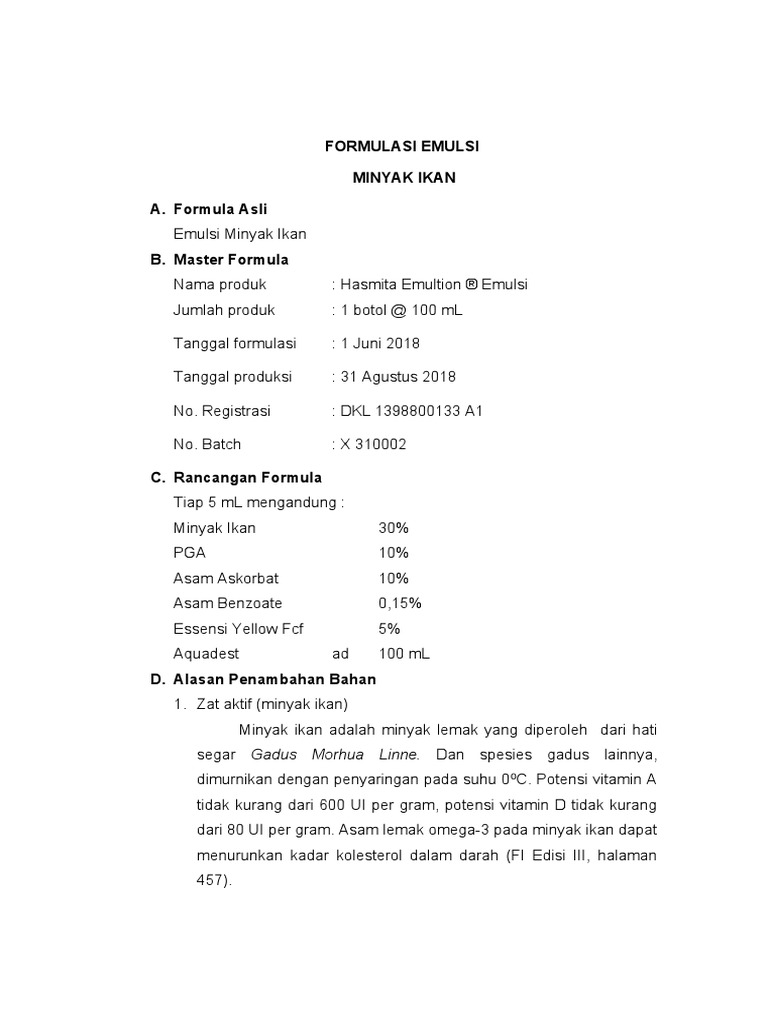 Formulasi Emulsi | PDF