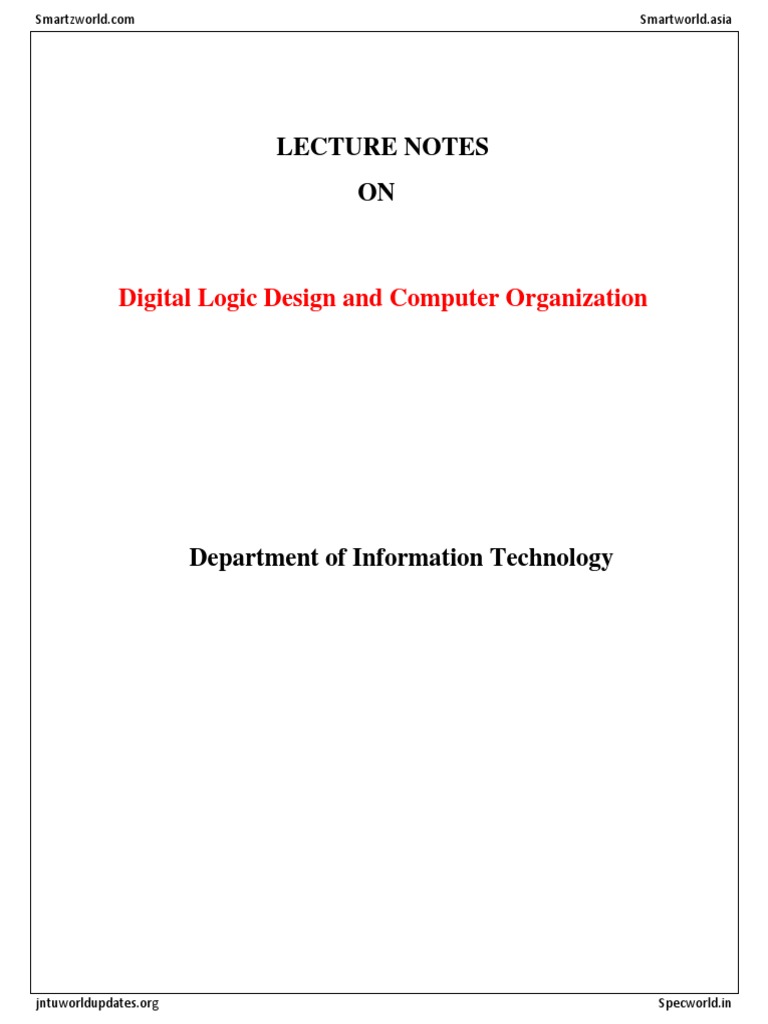 Digital Logic Design and Computer Organization | PDF | Computer Data ...