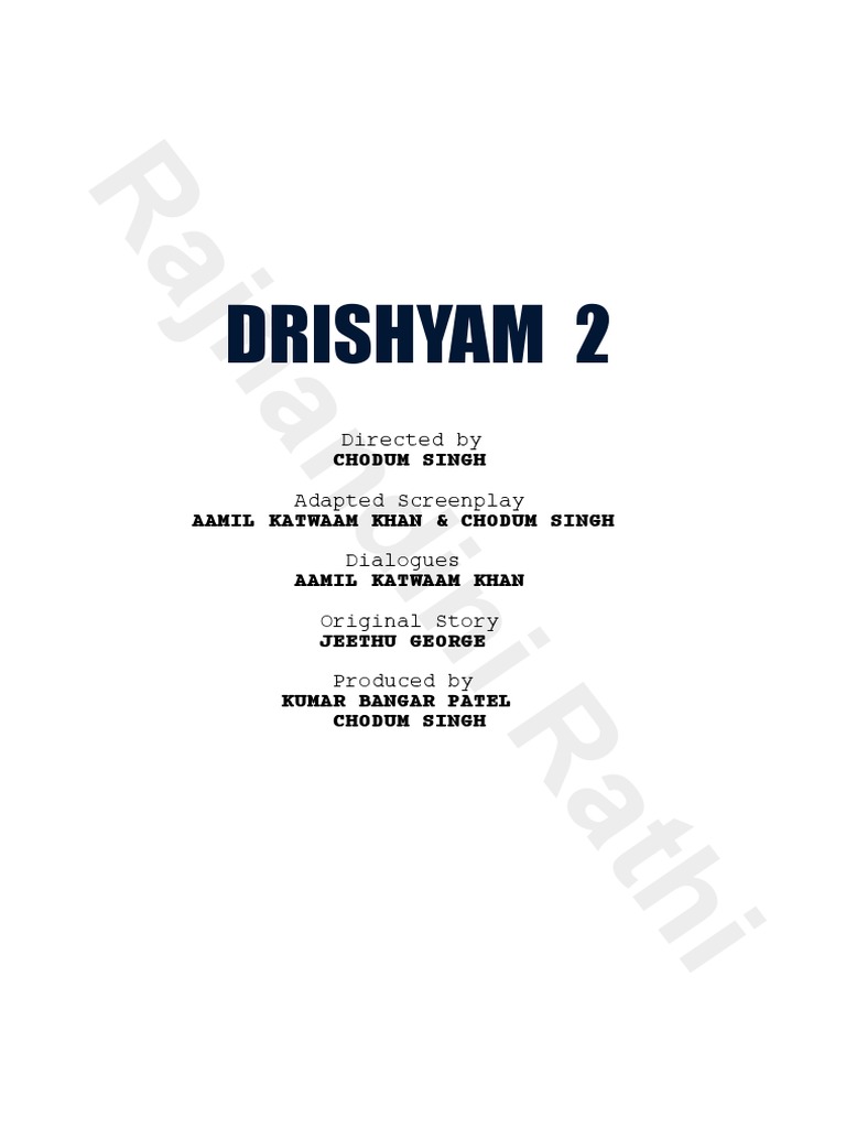 Drishyam 2 - Shoot | PDF