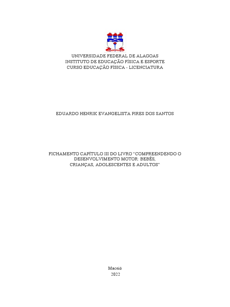 Capitulo 3 GALLAHUE Fichamento | PDF