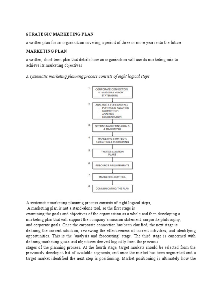 Strategic Marketing Plan | PDF