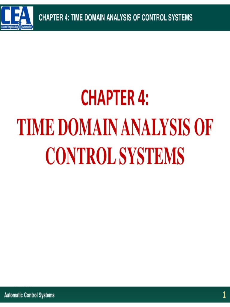 Chapter 4 - Time-Domain Analysis of Control Systems-Update 1 | PDF ...