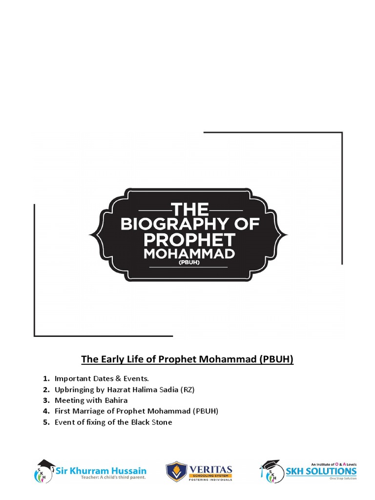 Early Life of Prophet Mohammad (PBUH) | PDF | Muhammad | Mecca