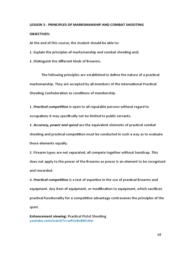 Marksmanship Principles and Techniques | PDF