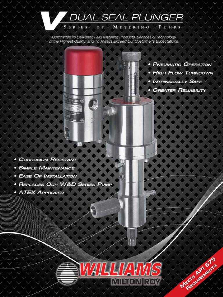 Williams Pumps Data Sheet | PDF | Pump | Machines