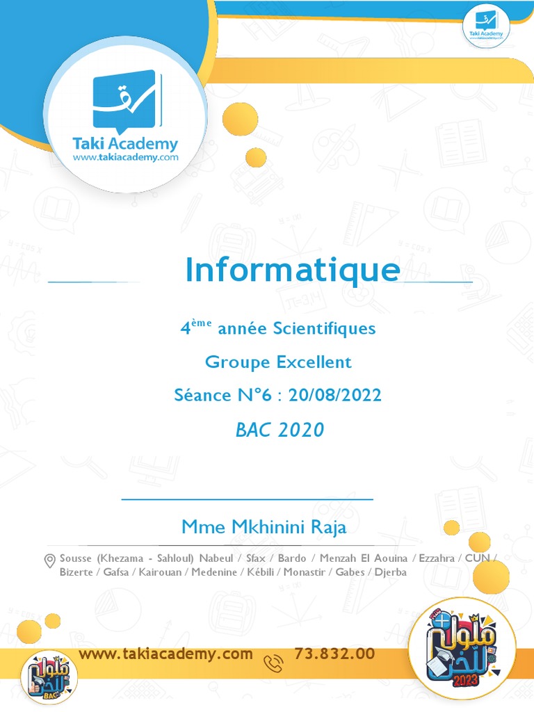 Bac 2020 : Algorithmes en Informatique | PDF | Informatique | Informatique