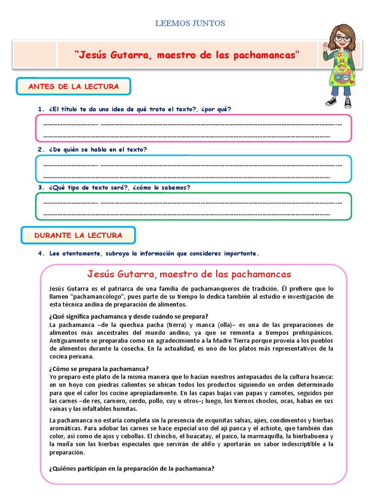LEEMOS JUNTOS Jess Gutarra, Maestro de Las Pachamancas | PDF ...