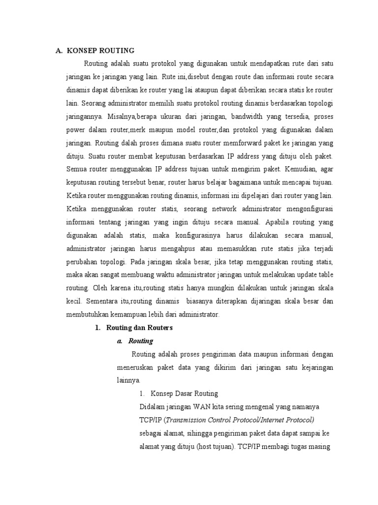 Konsep Routing | PDF