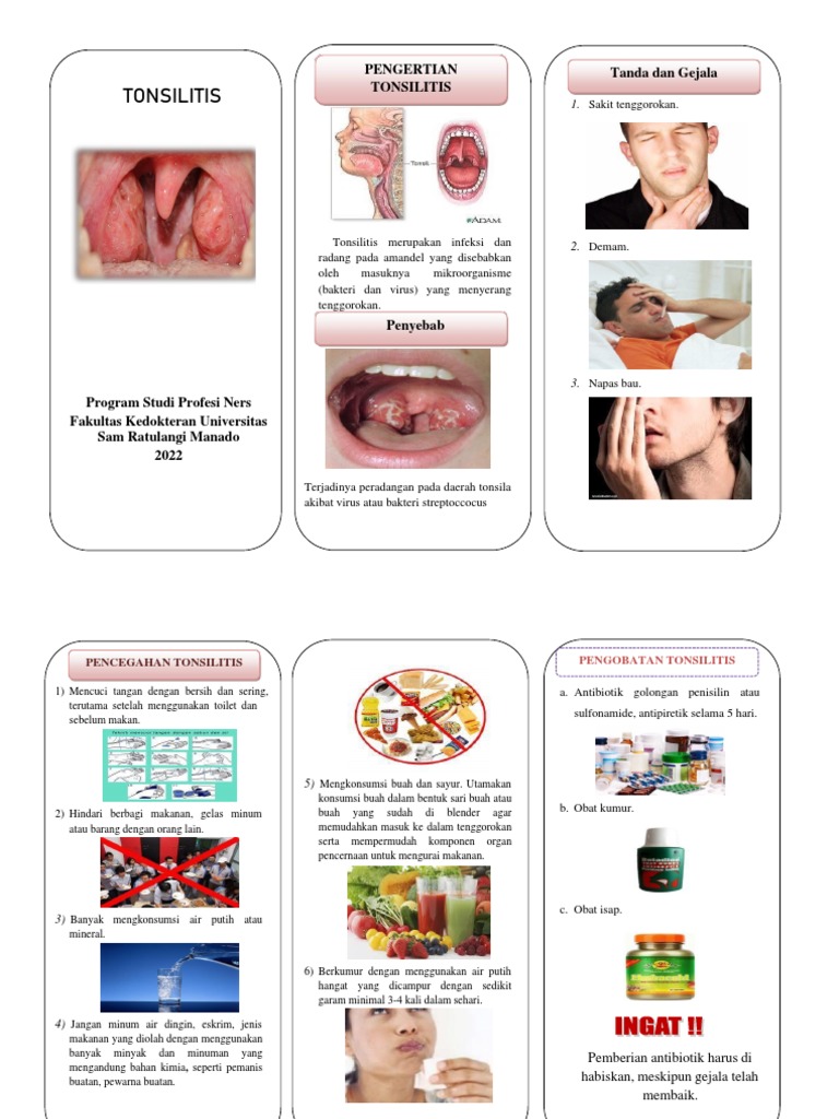 Leaflet Tonsilitis | PDF