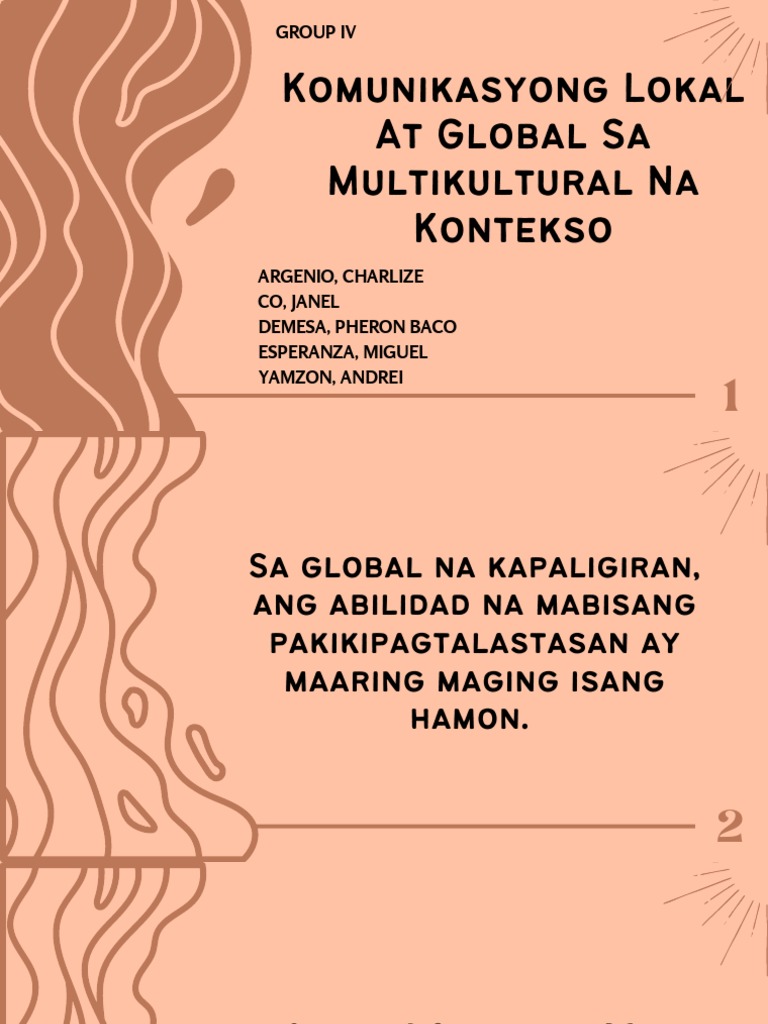 Komunikasyong Lokal at Global Sa Multikultural Na Konteksto | PDF
