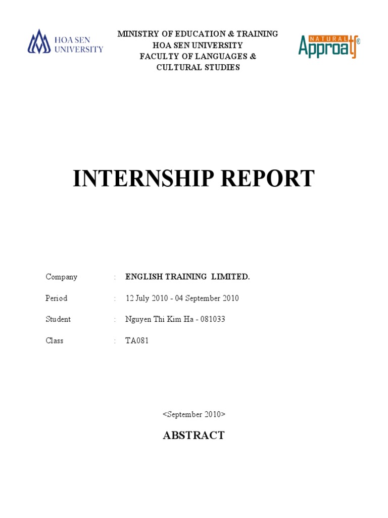Report 1 | PDF | Internship | Job Hunting