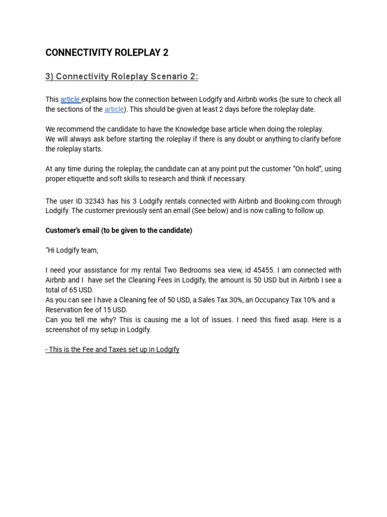 Roleplay: Airbnb Owner Inquiry Response | PDF | Career & Growth ...