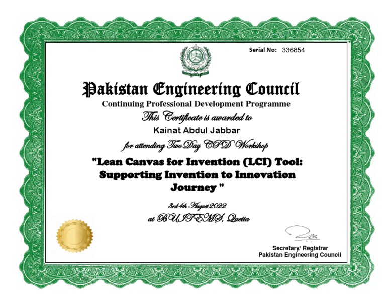PEC Certificate | PDF