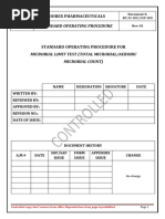 MLT Validation Protocol | PDF | Microbiology | Biology