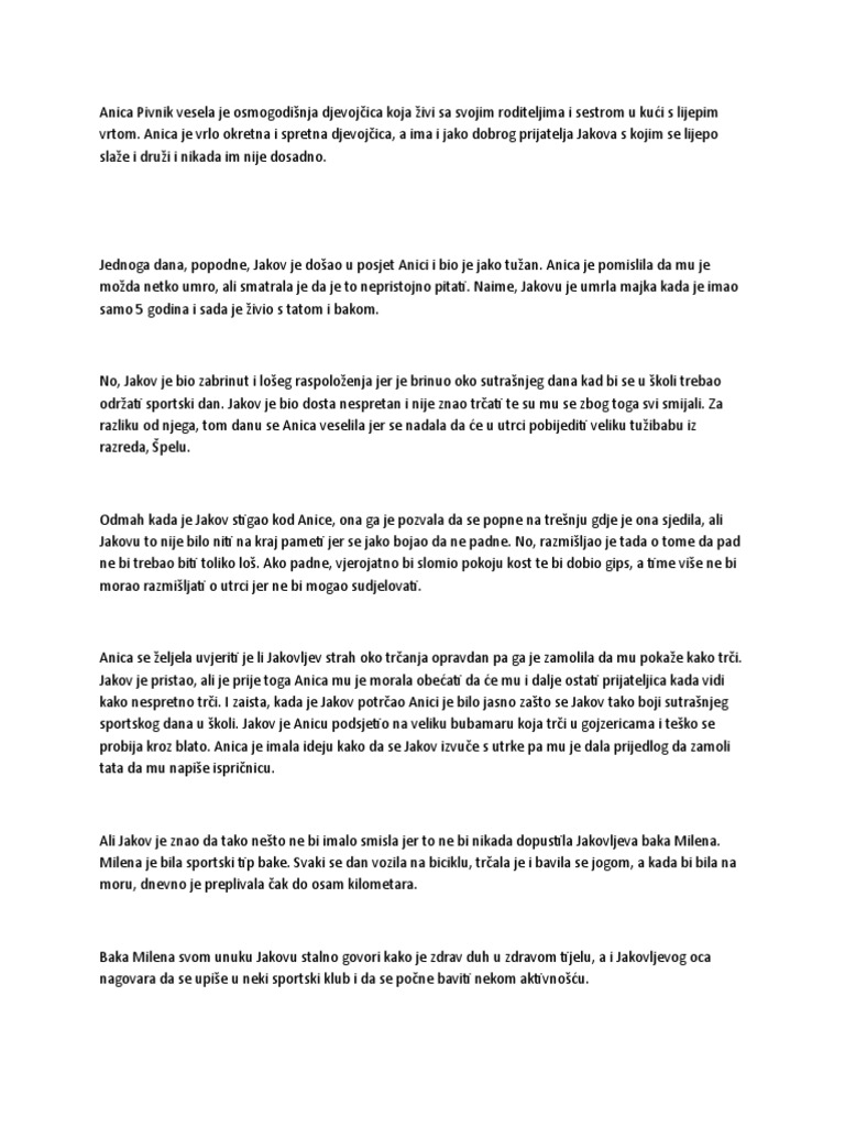 Anica I Sportski Dan | PDF