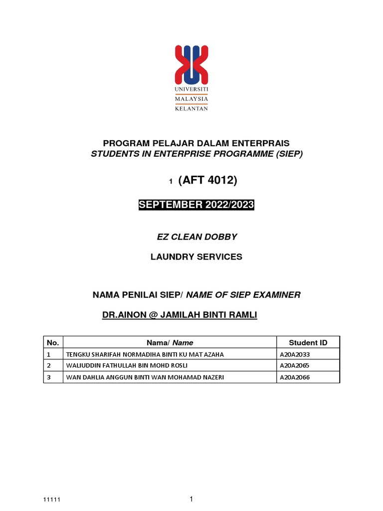 Aft4012 - Siep (Business Plan Report) (Group 35) | PDF | Partnership | Internet