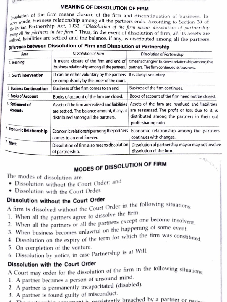 Understanding Firm Dissolution | PDF | Debits And Credits | Debt
