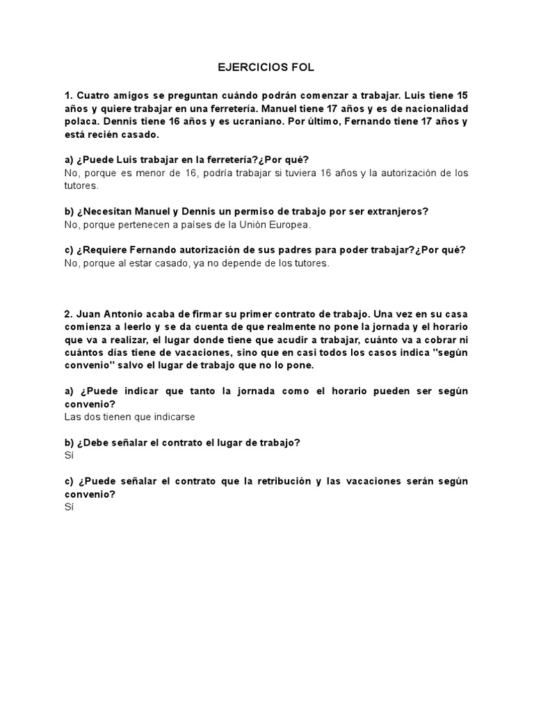 Ejercicios Fol | PDF