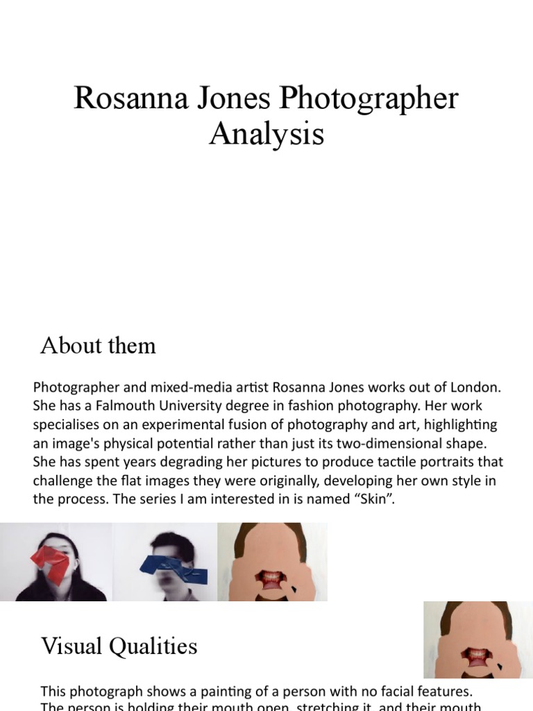 Rosanna Jones Photographer Analysis | PDF