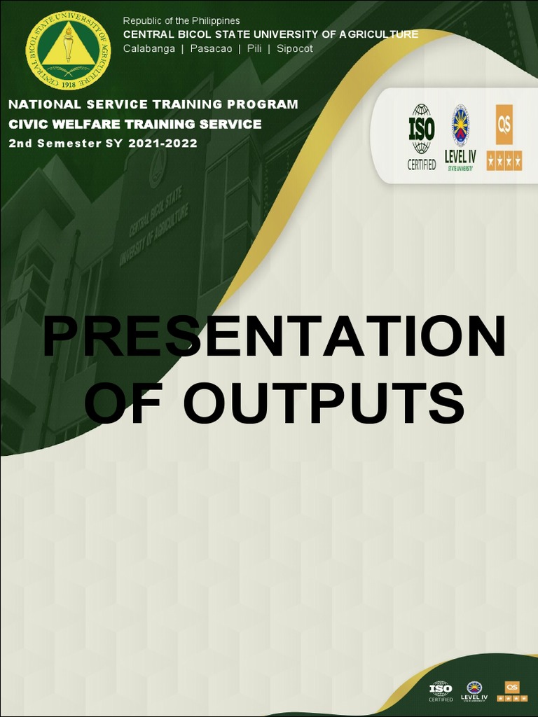 NSTP CTWS OUTPUT Assessment 3 Presentation PDF | PDF | Natural Environment