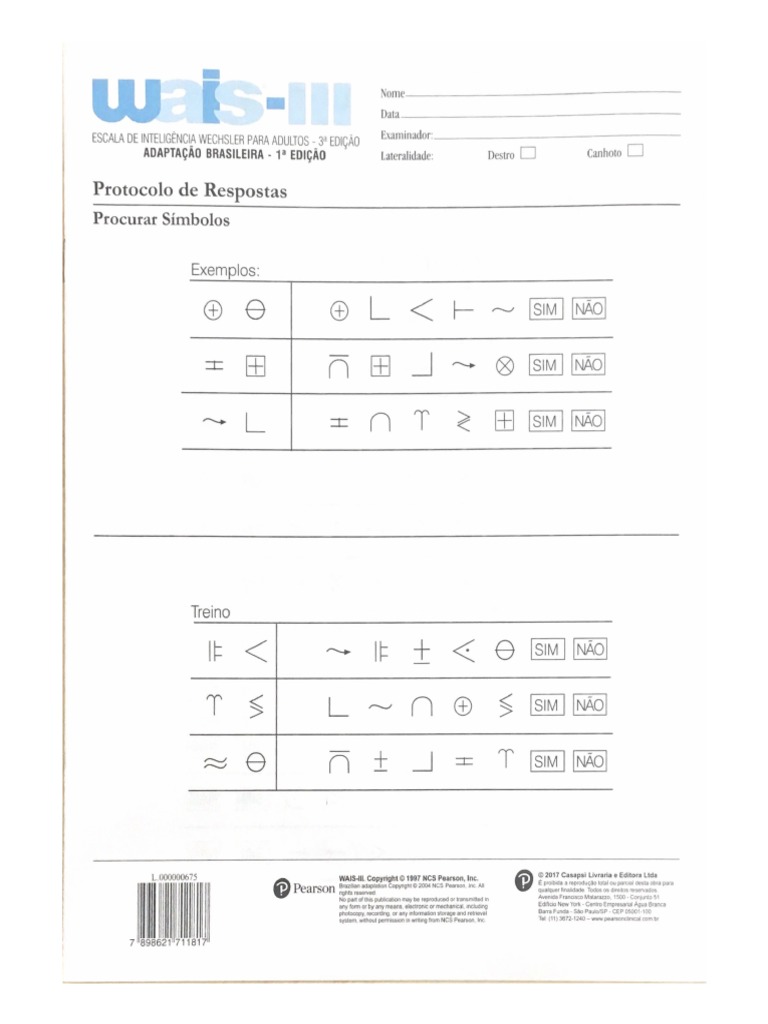 Procurar Simbolos Wais III | PDF