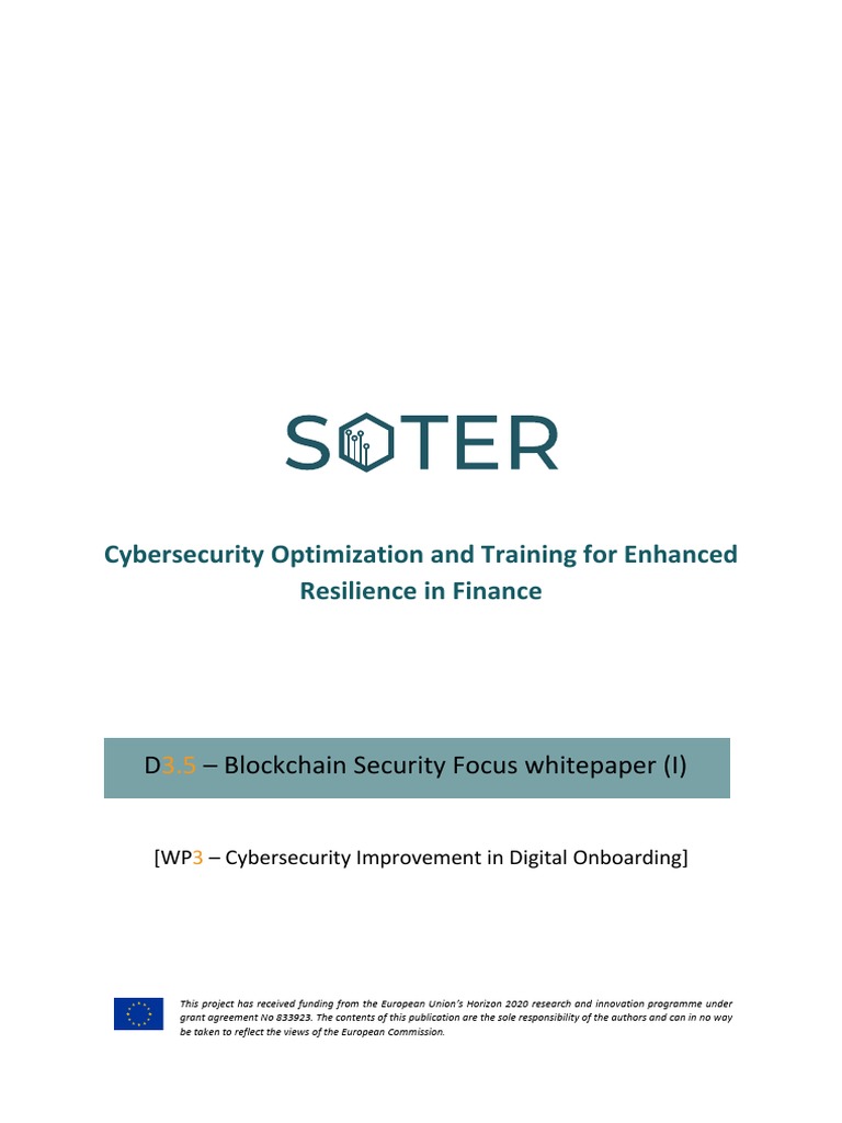 D3 5 Blockchain Security Focus Whitepaper 1 | Descargar gratis PDF | Computer Network ...