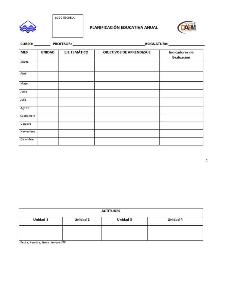 Formato Plan Anual | PDF