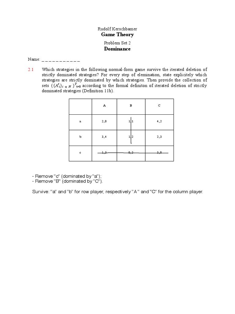 Problem Set 02 | PDF | Gaming | Mathematical Economics