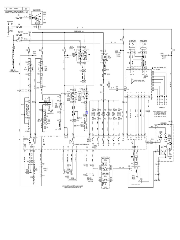 VXV6NA Series1 5b Wiring | PDF | Ignition System | Rotating Machines