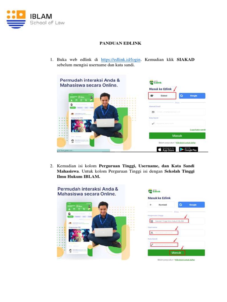 Panduan Upload Tugas di Edlink | PDF