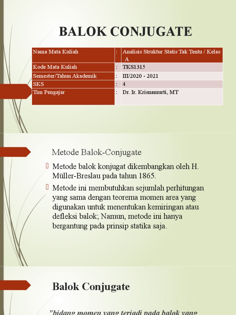 Kuliah 5.balok Conjugate | PDF