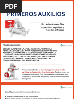 Diapositivas Primeros Auxilios | PDF | Primeros auxilios | Reanimación cardiopulmonar