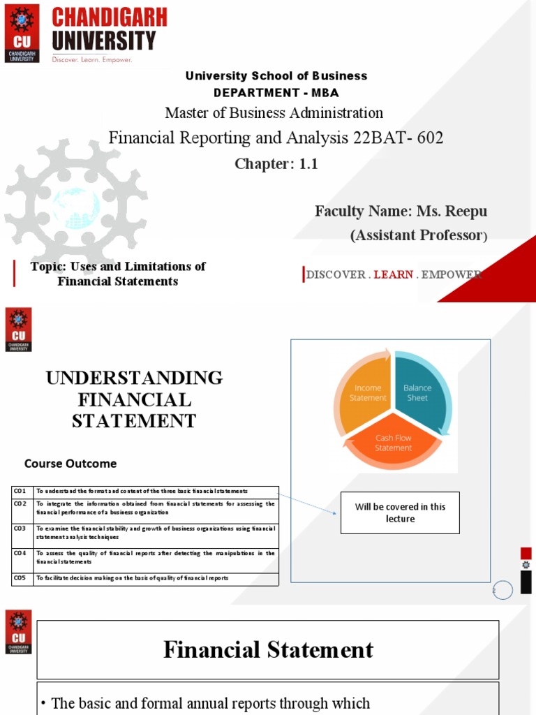 Uses and Limitations of Financial Statements | PDF | Financial ...