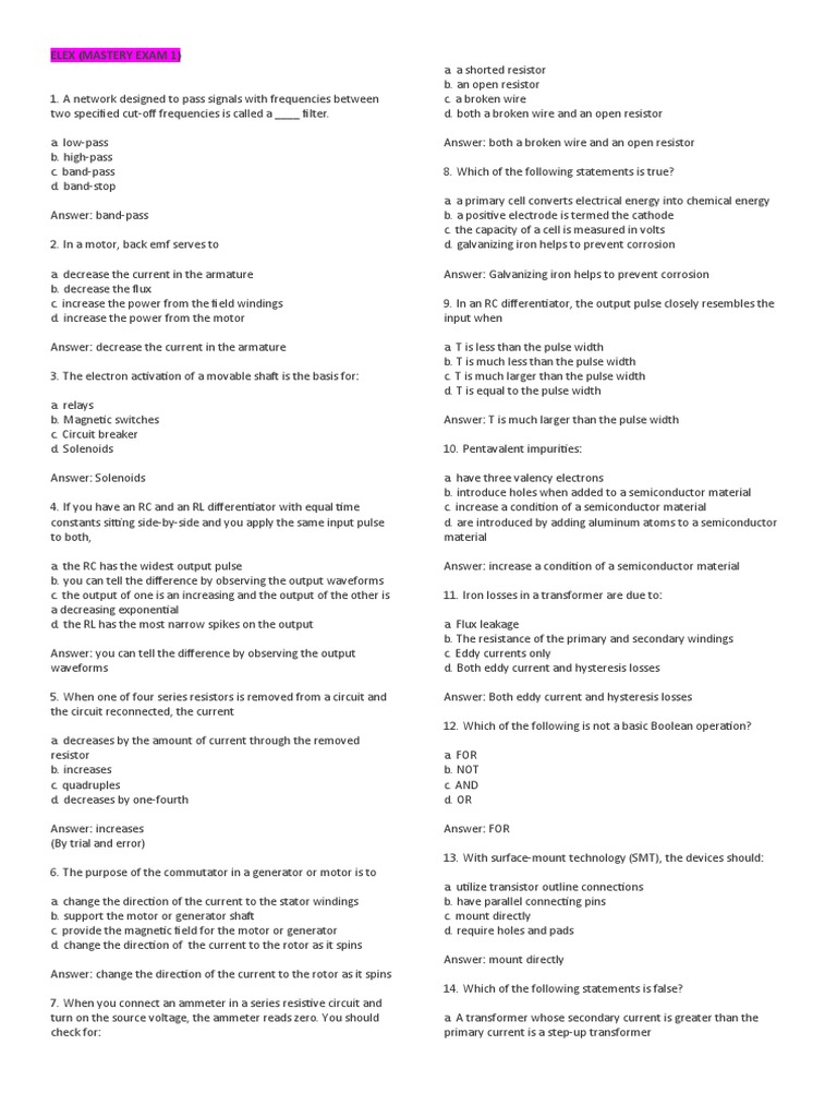 Elex 1 | Download Free PDF | Transformer | Inductor