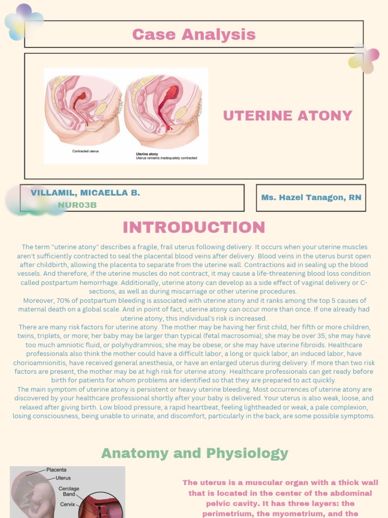 Uterine Atony 1 | PDF | Uterus | Childbirth
