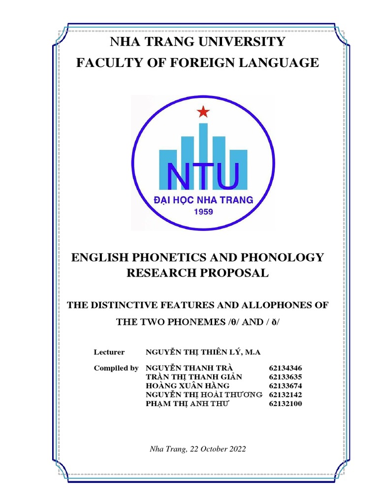 Distinctive Features of /θ/ and /ð/ | PDF | English Language | Phoneme
