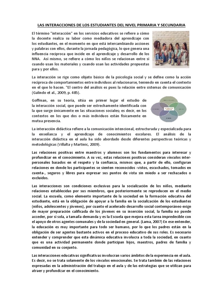 Interacciones Positivas en Educación Infantil | PDF | Método de ...