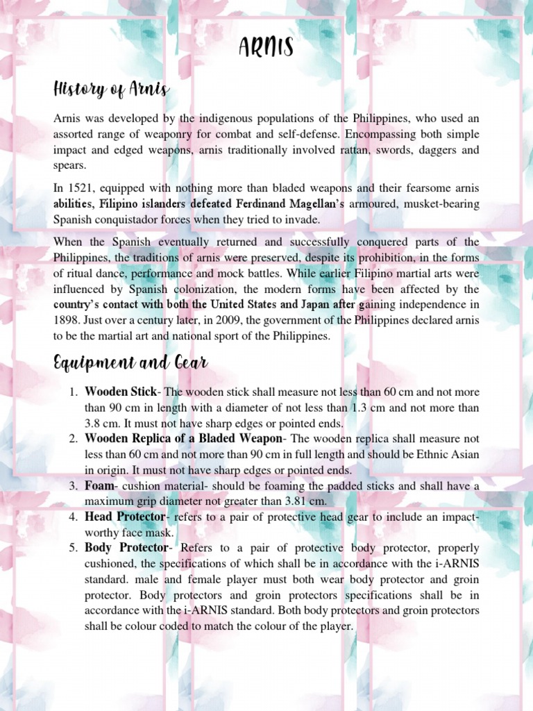 Arnis Alliah Vance Capuz | PDF