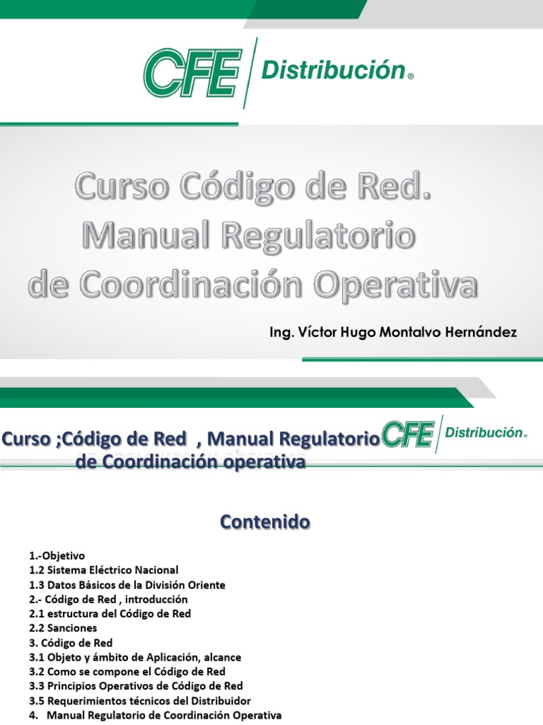Codigo de Red Manual Regulatorio de Cord. Operativa (Autoguardado ...