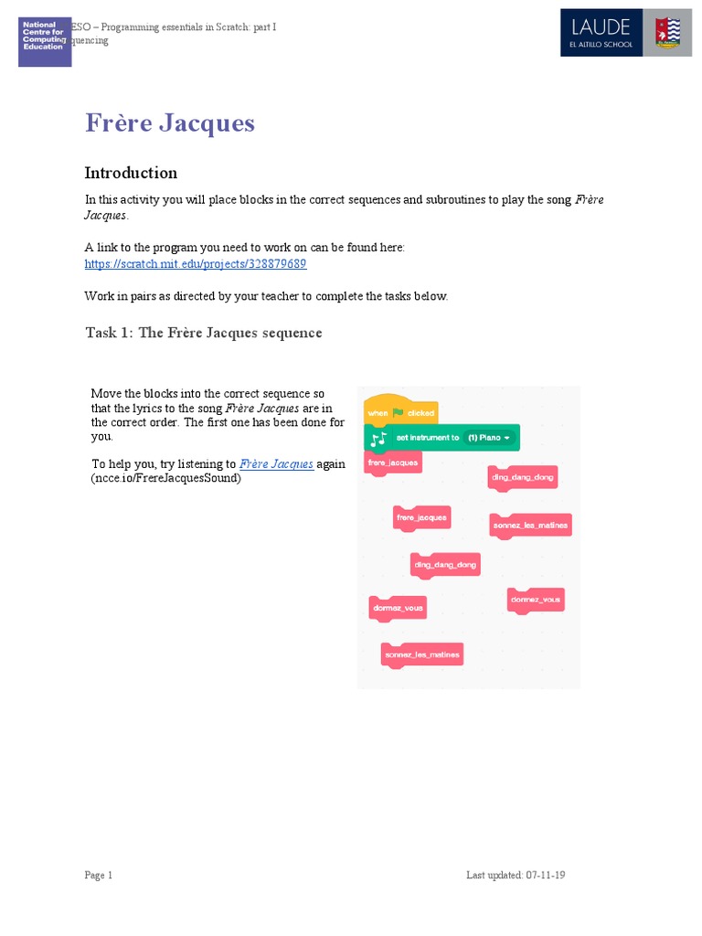 A4 Worksheet - Frere Jacques | PDF | Computer Keyboard | Software