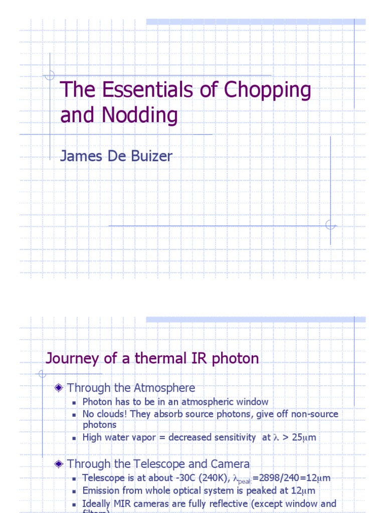 Chop-Nod Tutorial | PDF | Infrared | Telescope