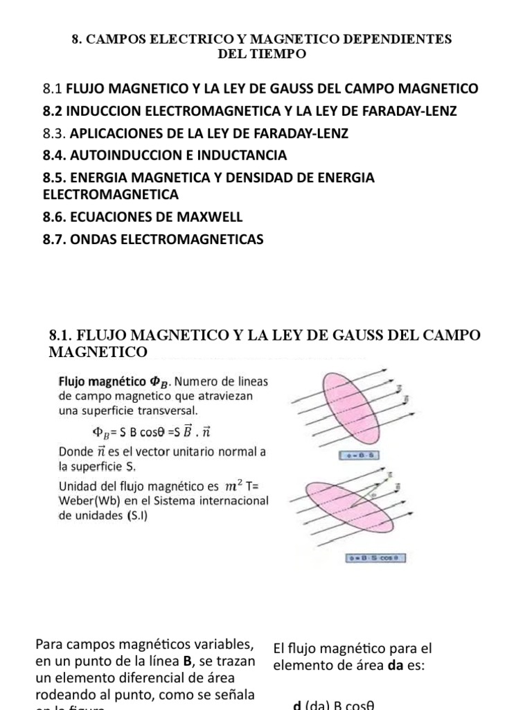Campos Electrico y Magnetico Dependientes Del Tiempo | PDF | Inducción ...