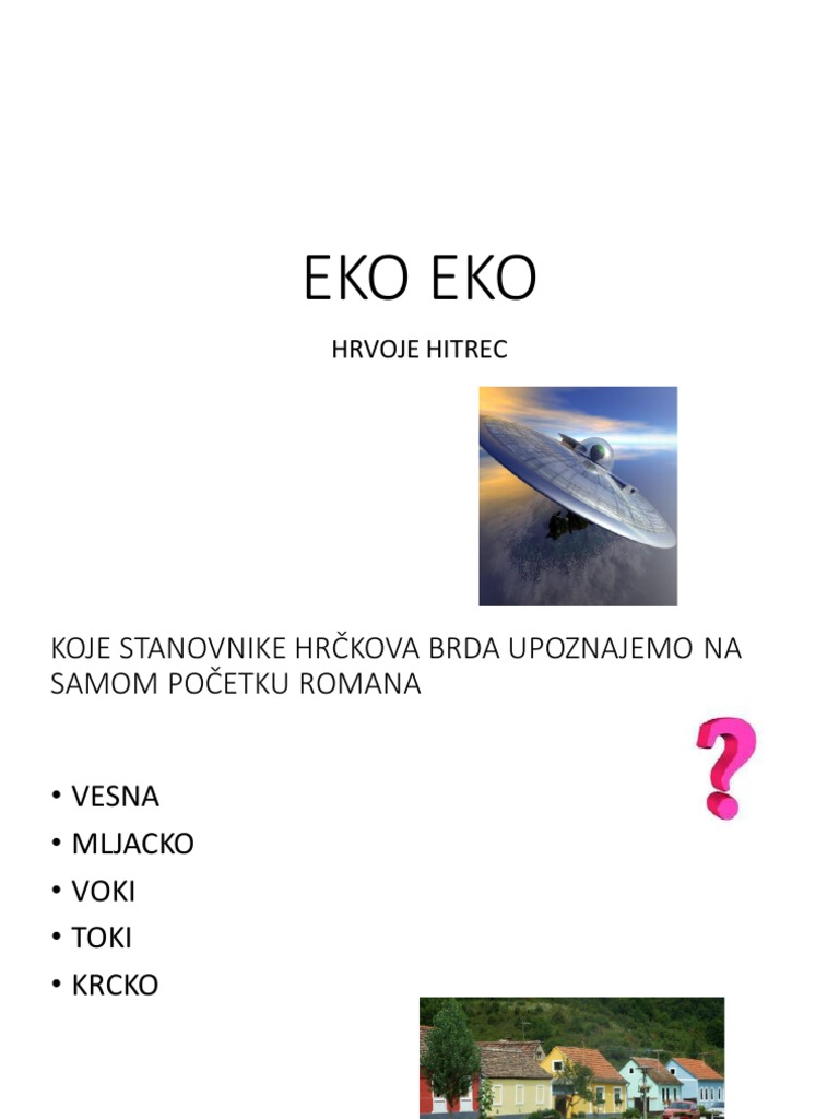 Hrvoje Hitrec - Eko Eko | PDF