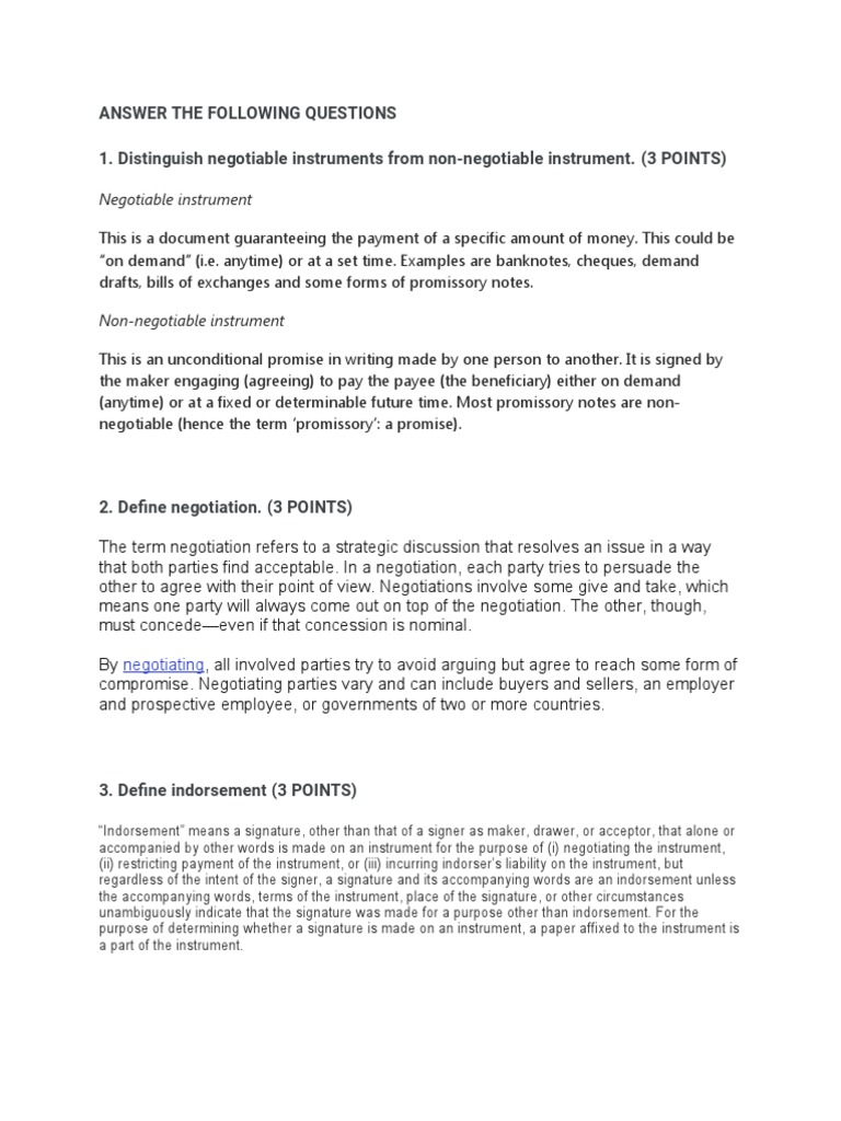 Activity 2 | PDF | Negotiable Instrument | Promissory Note