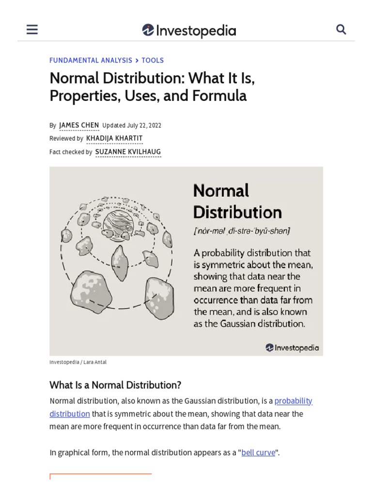 Normal Distribution - What It Is, Properties, Uses, and Formula | PDF ...