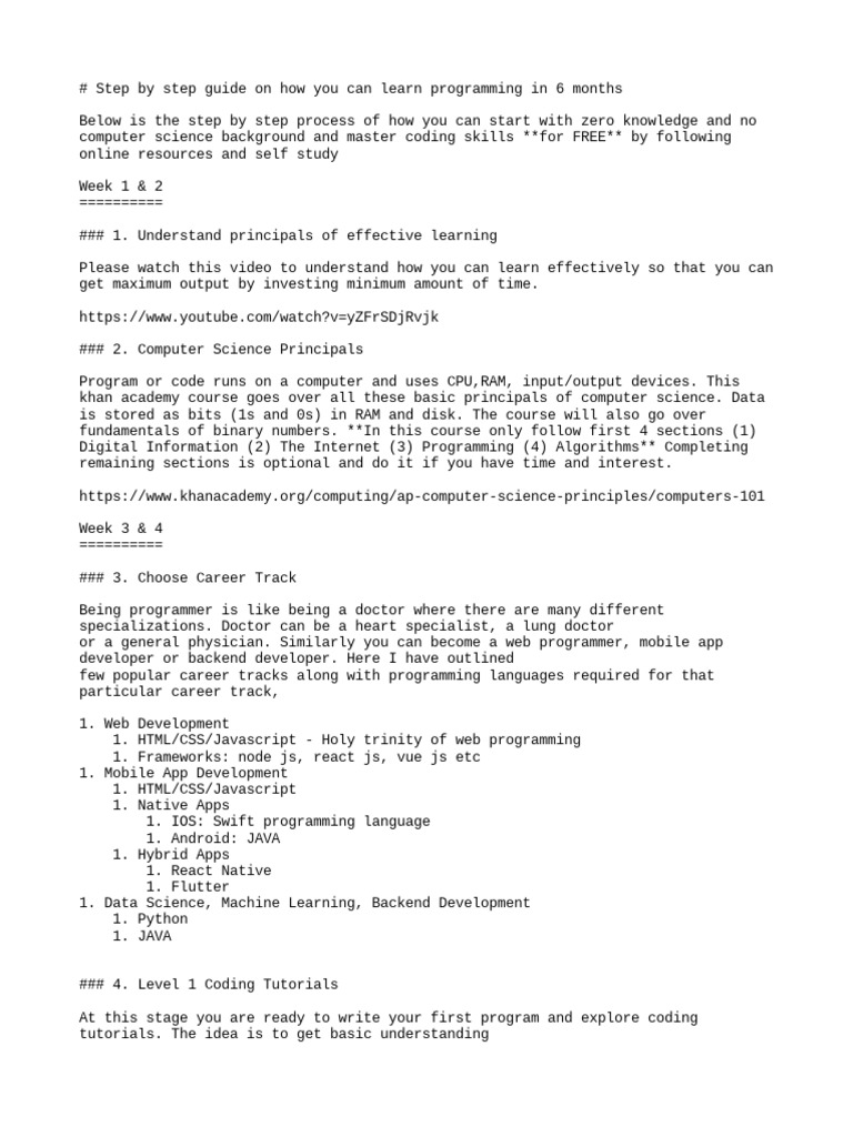 Coding IN 6months | PDF | Computer Programming | Mobile App