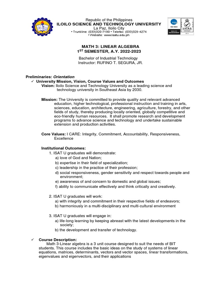 Linear Algebra Pdf Matrix Mathematics Determinant