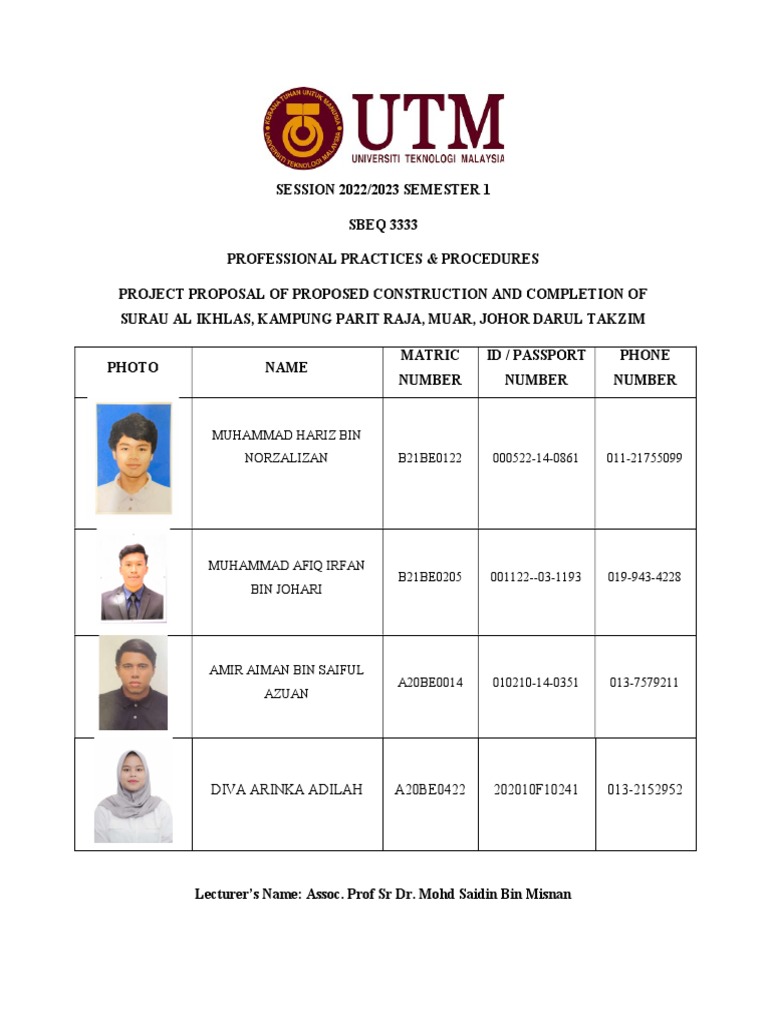 Project Proposal | PDF | Malaysia