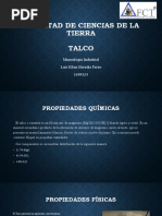 Propiedades y usos del talco mineral | PDF | Minerales | Roca (geología)